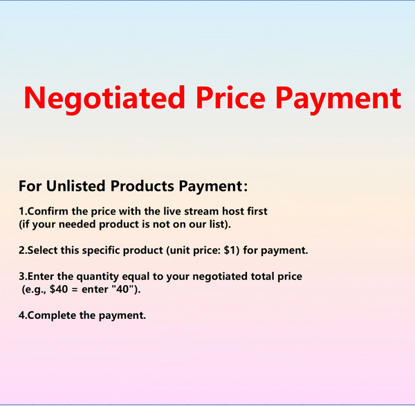 Negotiated Price Payment – Three Bees-shop
